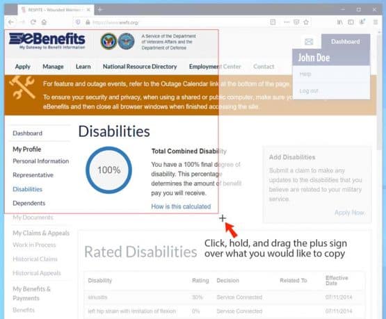 screenshot how to - Wounded Warriors Family Support